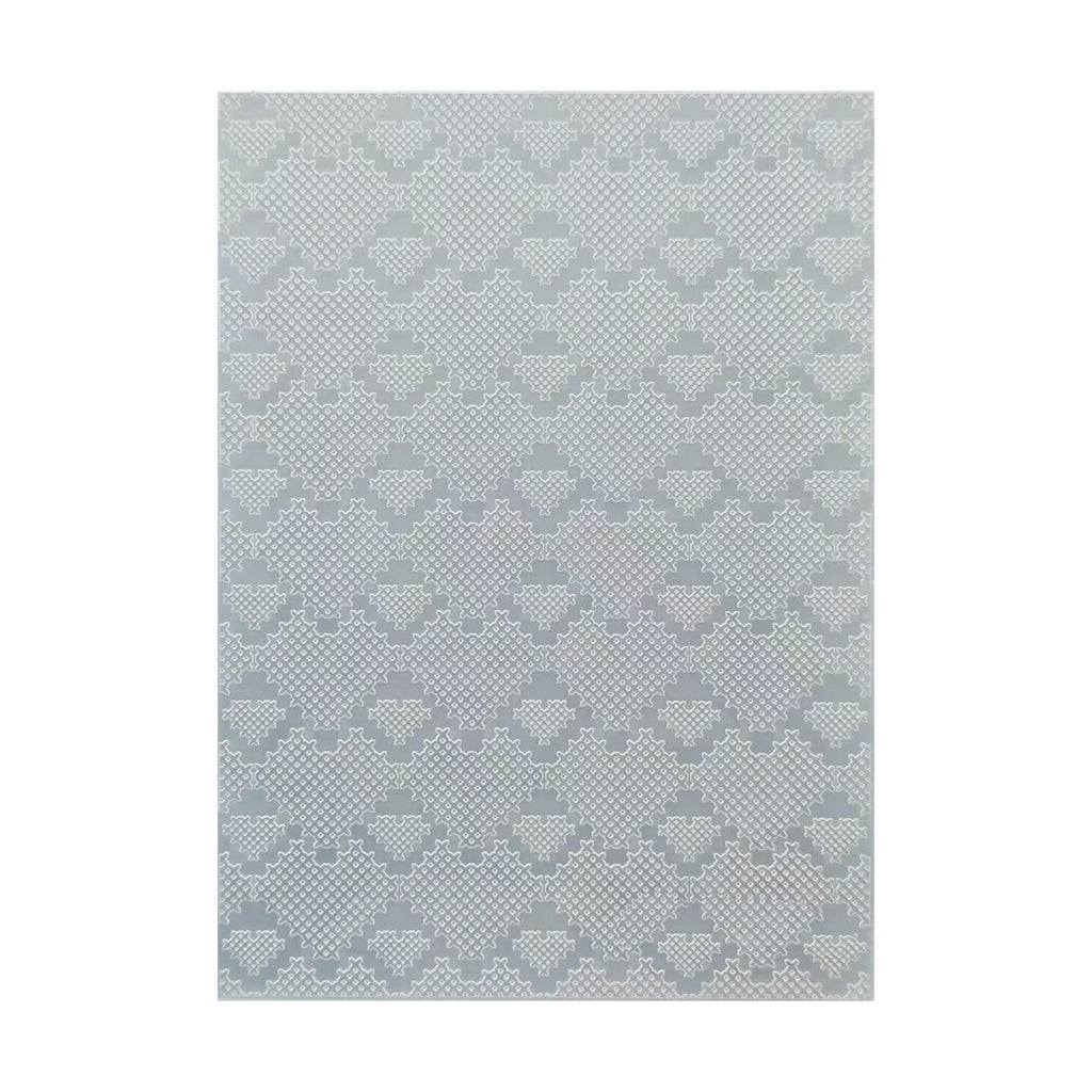 Poppy Crafts Emboss It Embossing Folder - Cross-Stitched Hearts ...