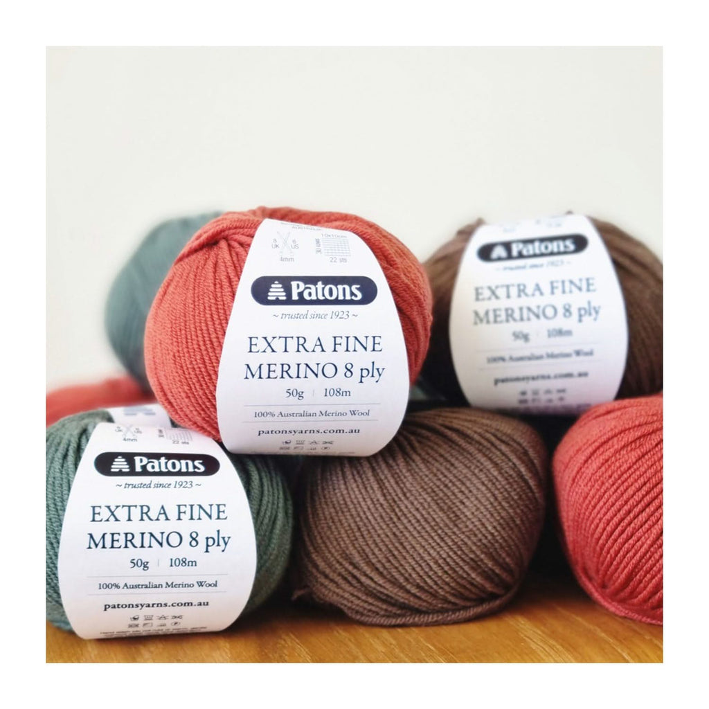 Patons Extra Fine Merino Wool 8ply 50g - Mustard* – CraftOnline