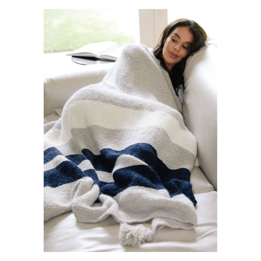 Fiddlesticks Free Yarn Pattern - Finch - Striped Garter Stitch Throw ...