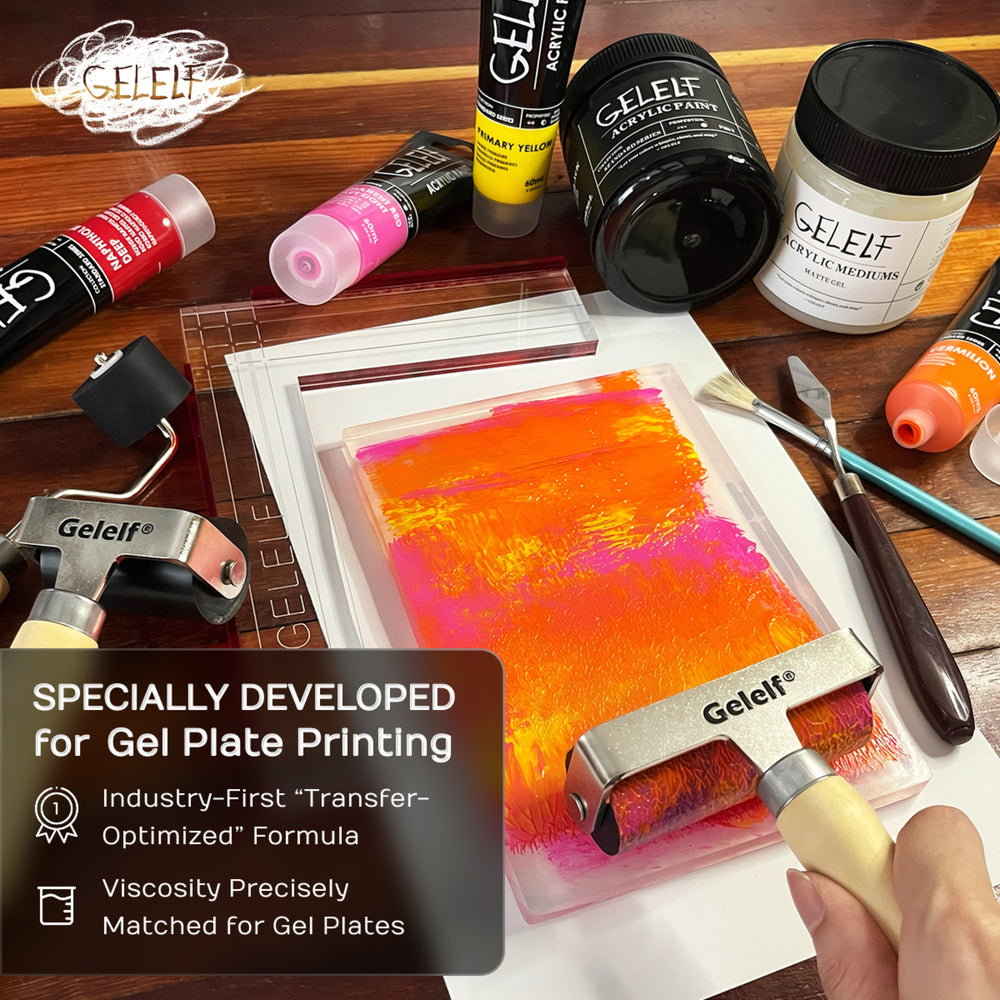 GelElf Gel Art Acrylic Paint 60ml Permanent Green Light | CraftOnline