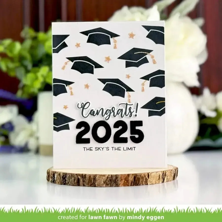 Lawn Fawn Clippings Stencils - Background Graduation Caps – CraftOnline
