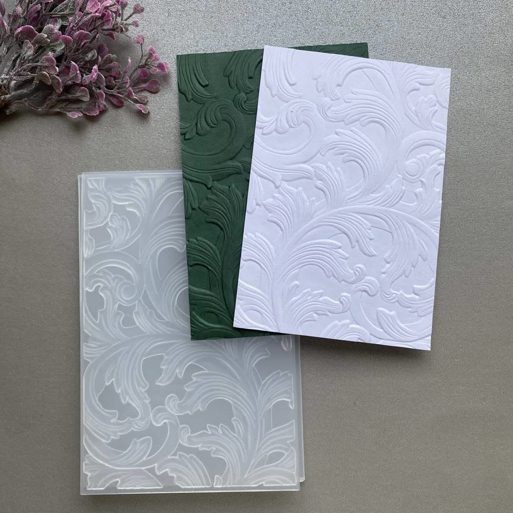 Poppy Crafts 3D Embossing Folder #59 - Vintage Leaf – CraftOnline