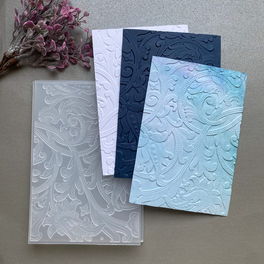 Poppy Crafts 3D Embossing Folder #56 - Damask Vines* – CraftOnline