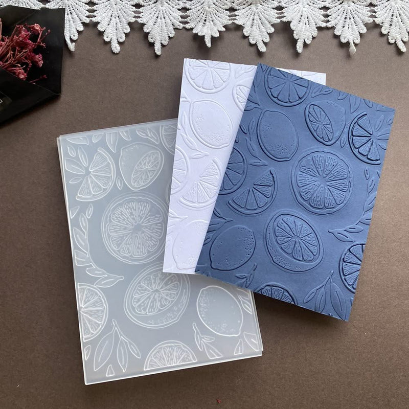 Poppy Crafts 3D Embossing Folder #50 - Fresh Citrus – CraftOnline