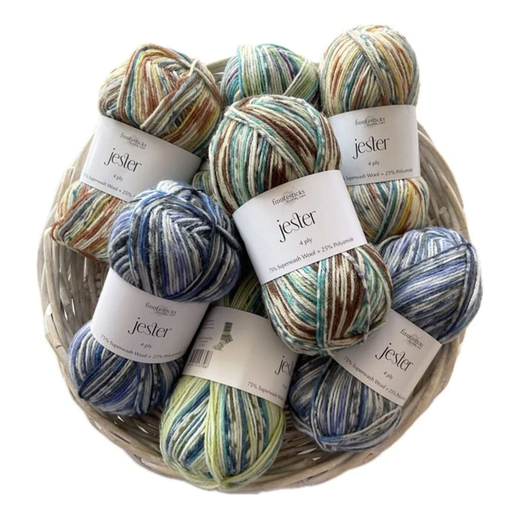 Fiddlesticks Jester 4ply Sock Yarn 50g - Grey-Blue – CraftOnline