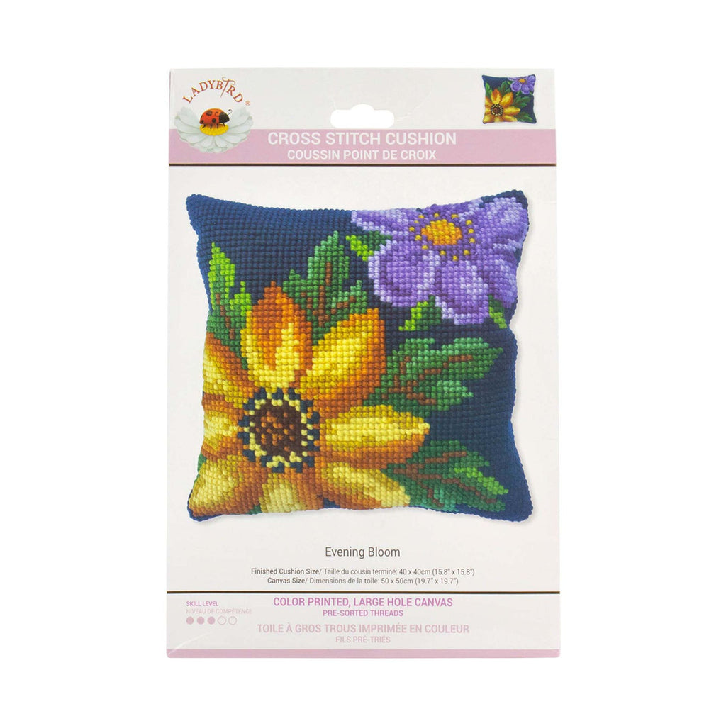 Lady Bird Designs Sudan Tapestry Cushion Kit 40x40cm - Evening Bloom ...
