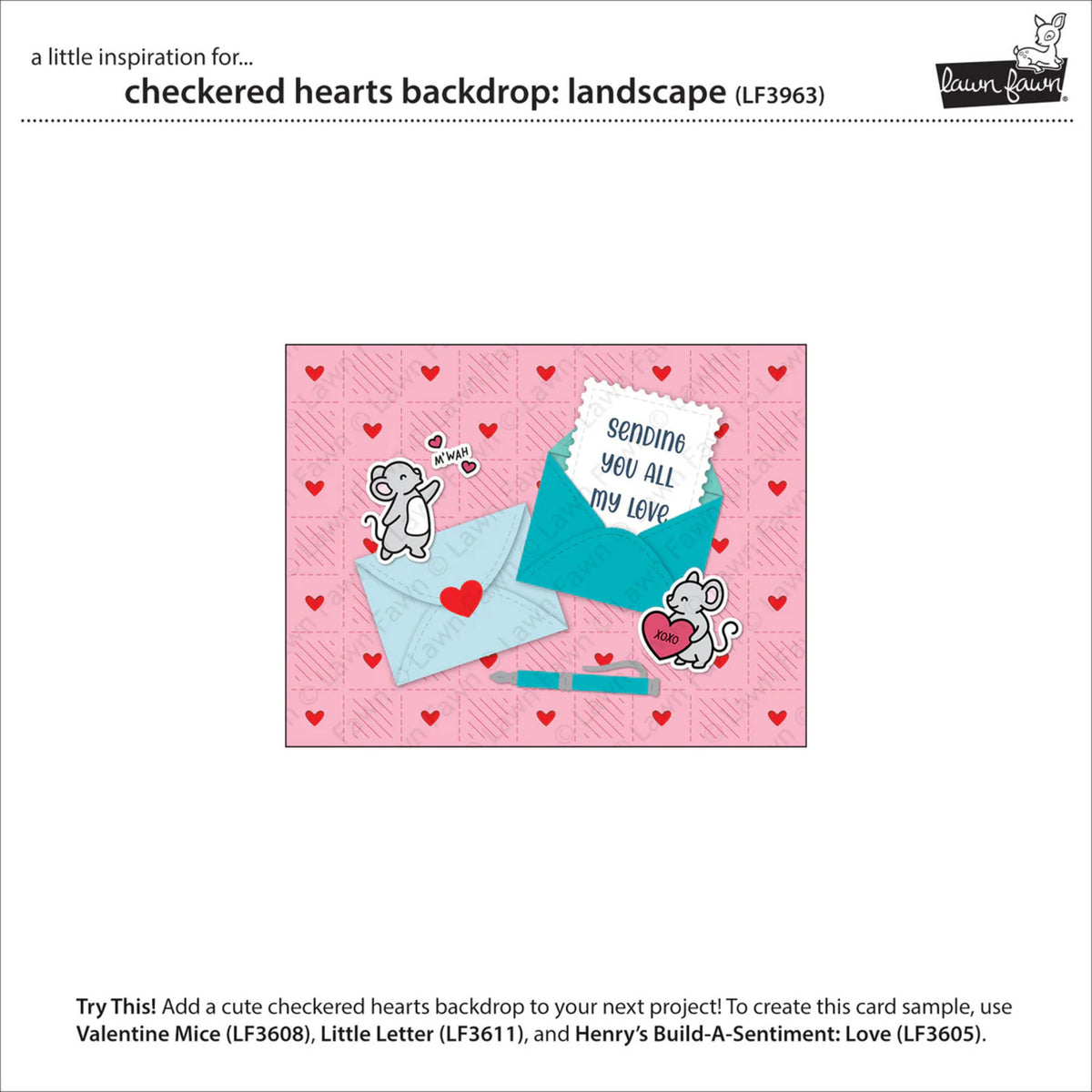 Lawn Fawn Dies - Checkered Hearts Backdrop (Landscape) – CraftOnline