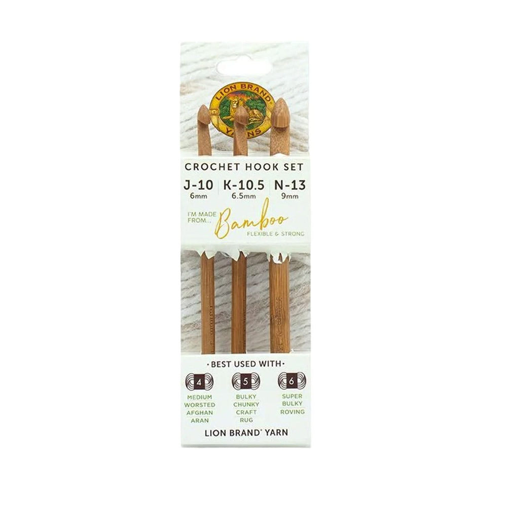 Lion Brand Bamboo Crochet Hooks Set (Sizes J-K-N) – CraftOnline