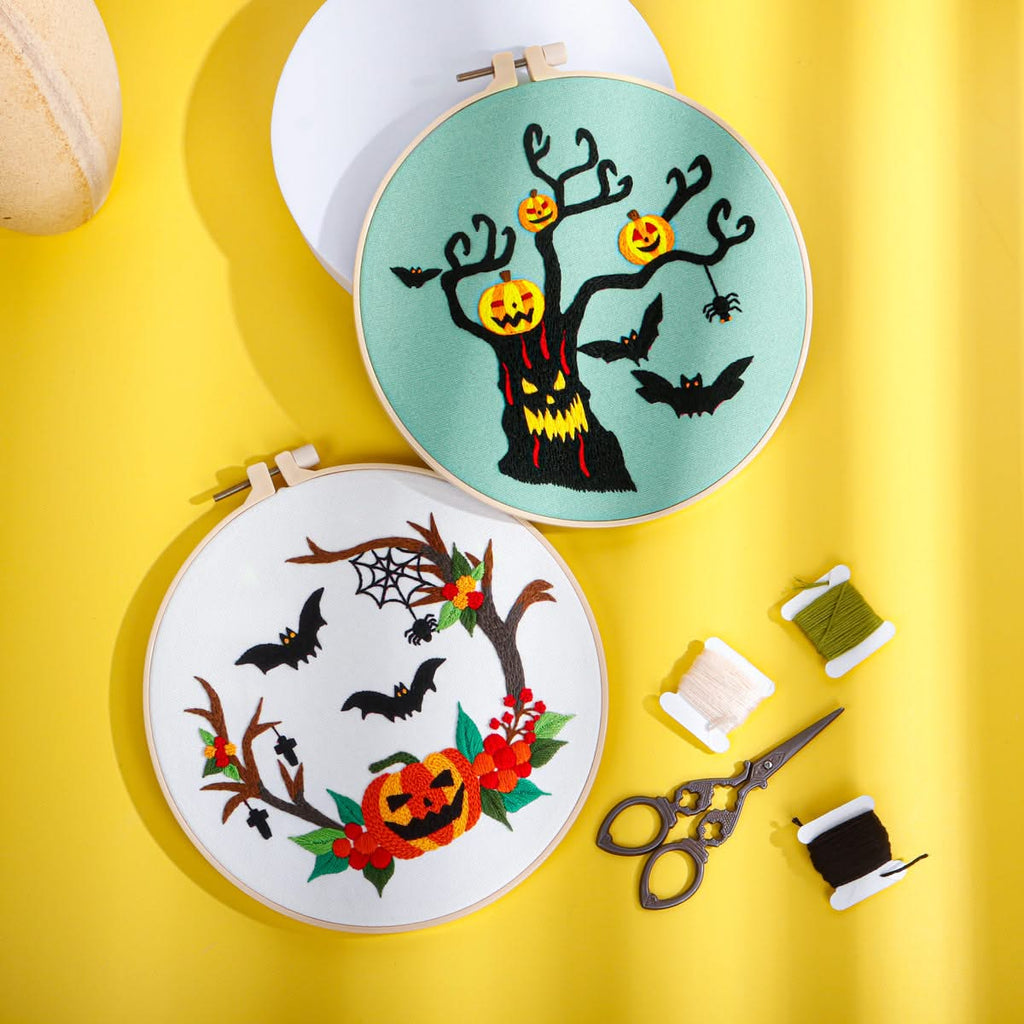 Poppy Crafts Embroidery Kit #31 - Halloween Collection - Freaky Forest ...