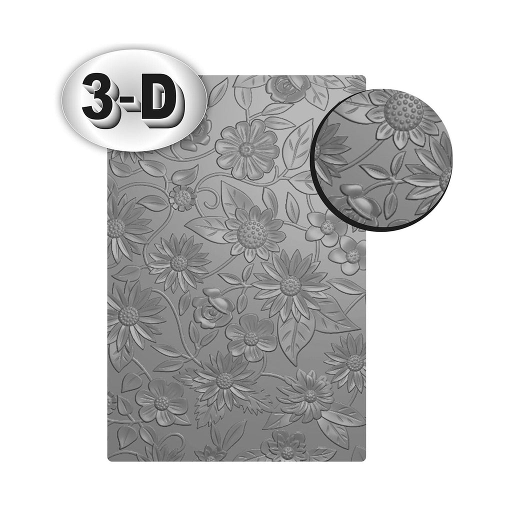 Poppy Crafts 3D Embossing Folder #160 - Floral Fantasy – CraftOnline