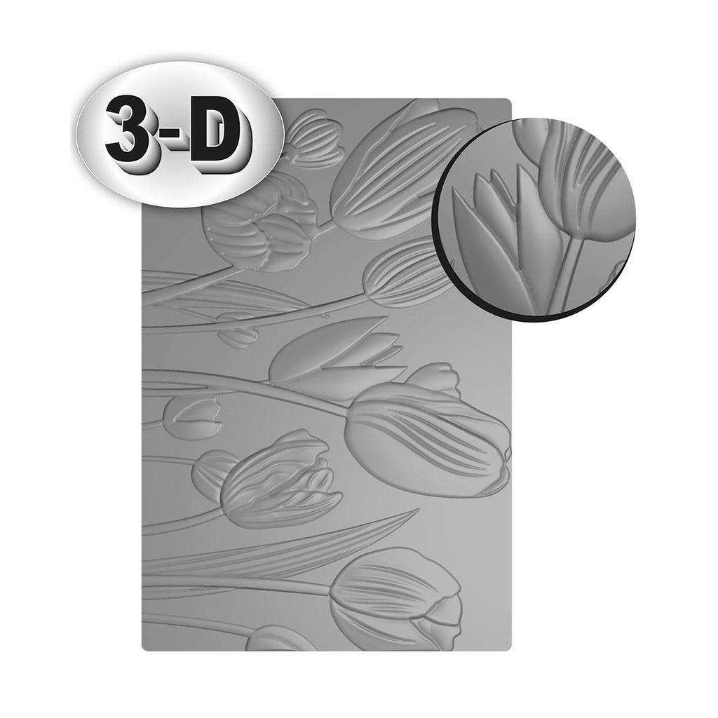 Poppy Crafts 3D Embossing Folder #163 - Tuplips – CraftOnline
