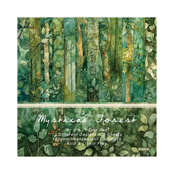 Poppy Crafts 6"x6" Paper Pack #345 - Mystical Forest – CraftOnline