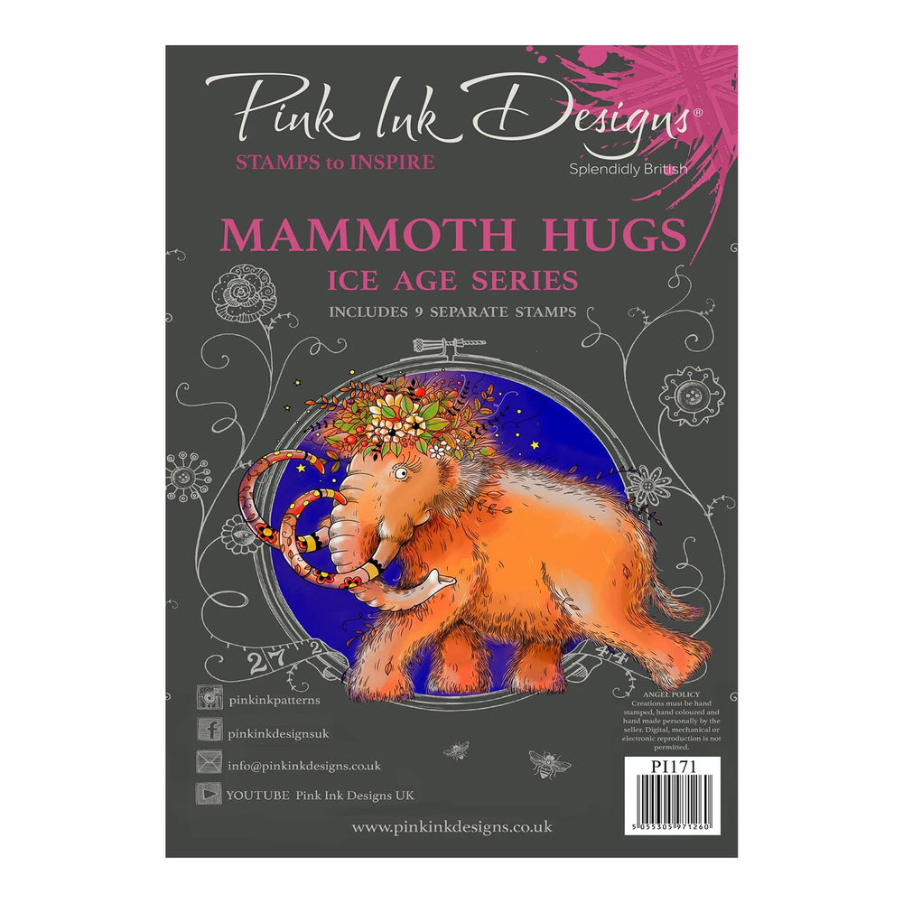 Pink Ink Designs A5 Clear Stamps Mammoth Hugs | CraftOnline