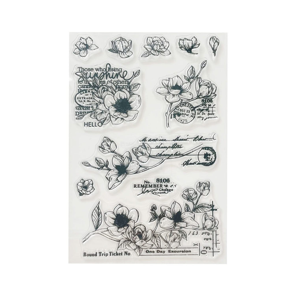 Poppy Crafts Clear Stamps #580 - Floral Tickets | DIY Cardmaking Gem ...