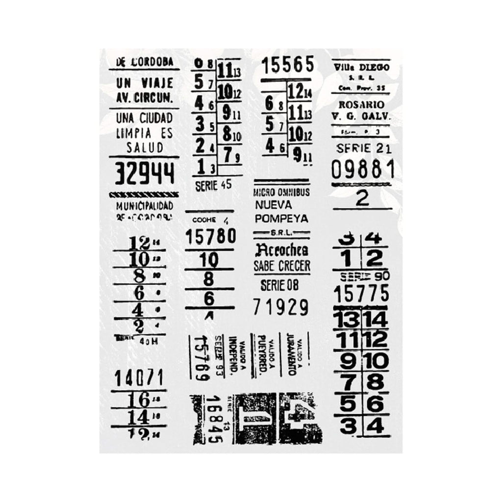Poppy Crafts Clear Stamps #594 - Docket Stub | Clear, Easy-to-Use ...