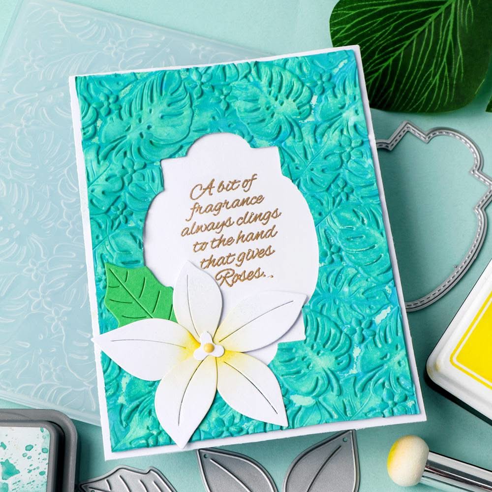 Poppy Crafts 3D Embossing Folder #180 - Tropical Leaves – CraftOnline