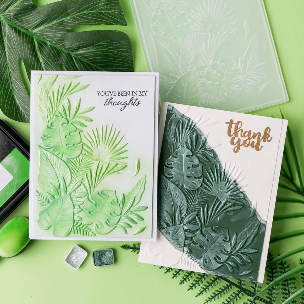 Poppy Crafts 3D Embossing Folder #182 - Tropical Ferms – CraftOnline