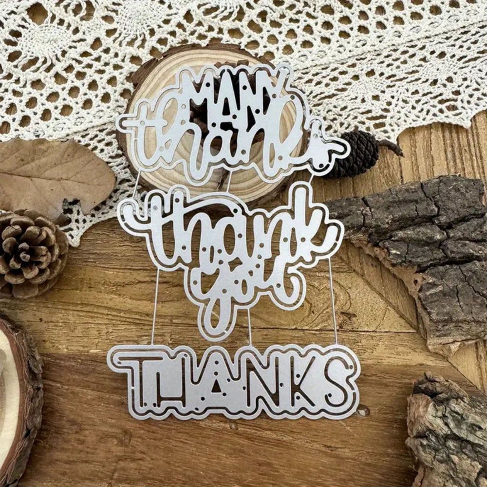 Poppy Crafts Cutting Dies Many Thanks #1356 | CraftOnline