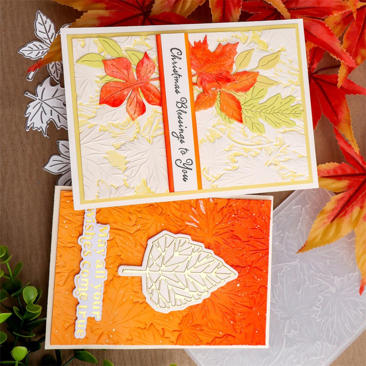 Poppy Crafts 3D Embossing Folder #202 - Maple Leaves – CraftOnline