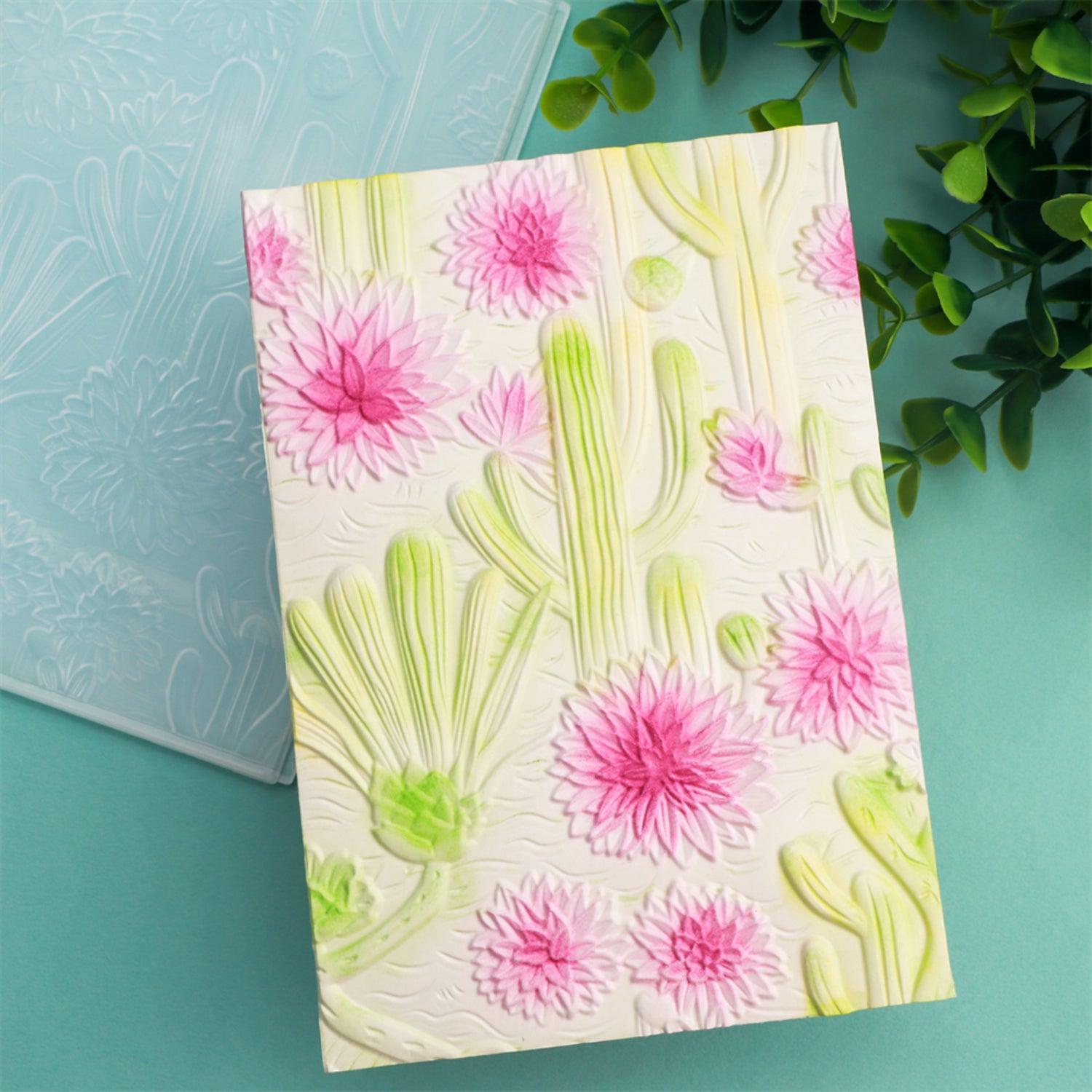 Poppy Crafts 3D Embossing Folder #205 - Cactus Maze – CraftOnline