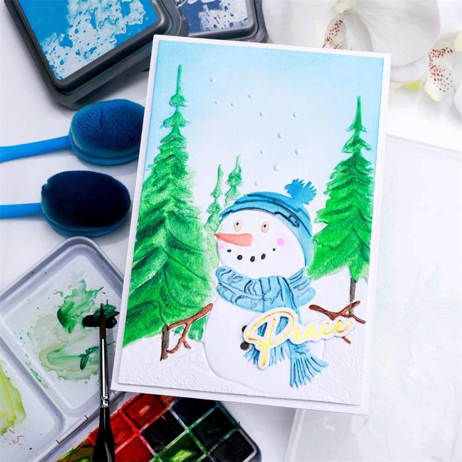 Poppy Crafts 3D Embossing Folder #225 - Jolly Snowman – CraftOnline