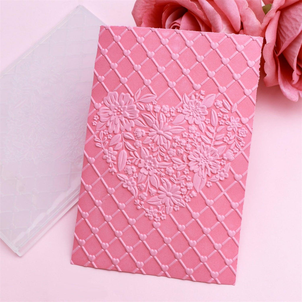 Poppy Crafts 3D Embossing Folder #242 - Floral Heart – CraftOnline