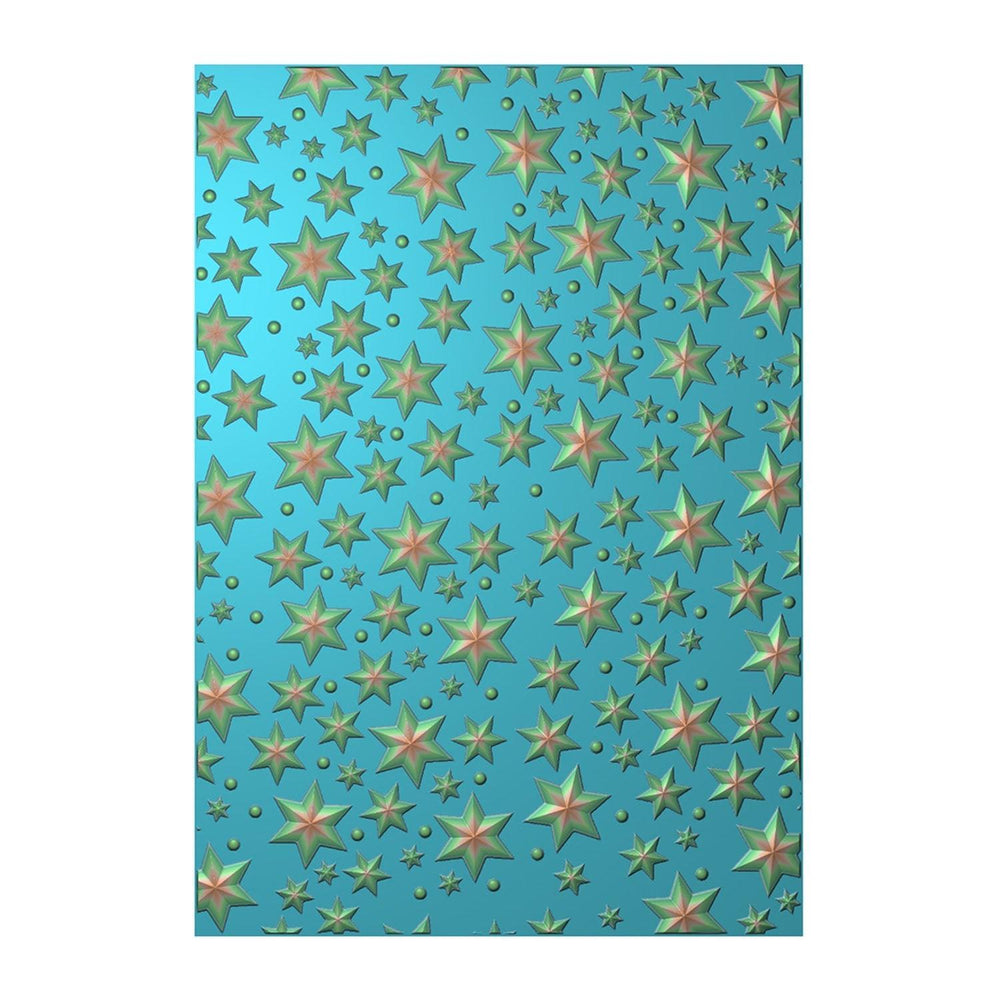 Poppy Crafts 3D Embossing Folder #249 - Starry Pattern – CraftOnline