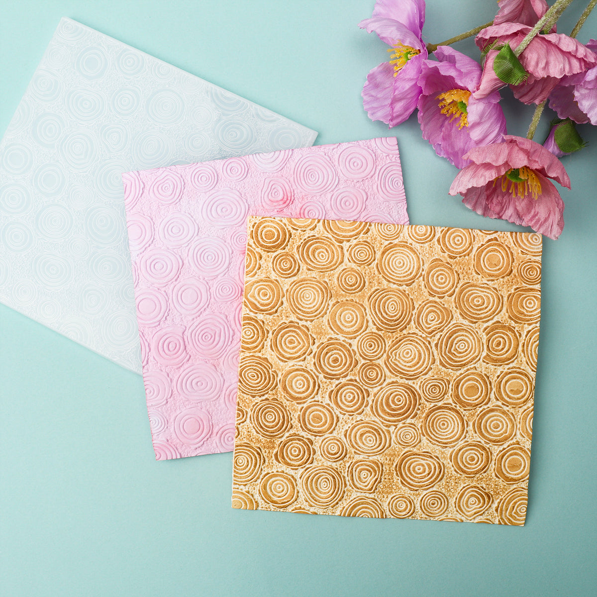 Poppy Crafts 3D Embossing Folder #258 - Tree Rings – CraftOnline
