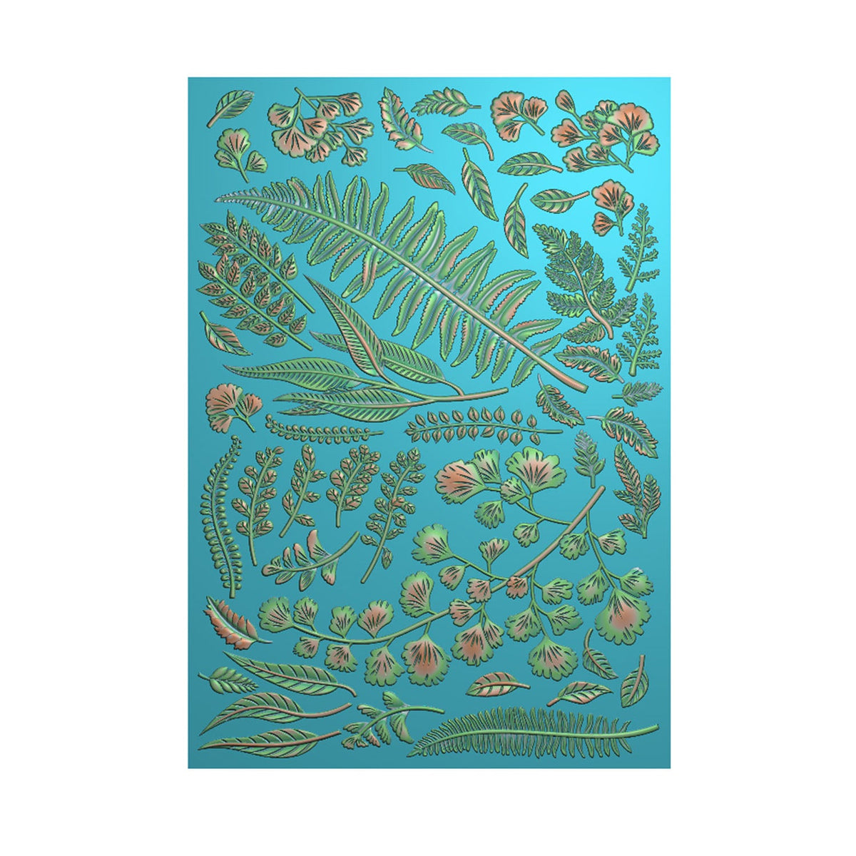 Poppy Crafts 3D Embossing Folder #279 - Botanical Ferns – CraftOnline