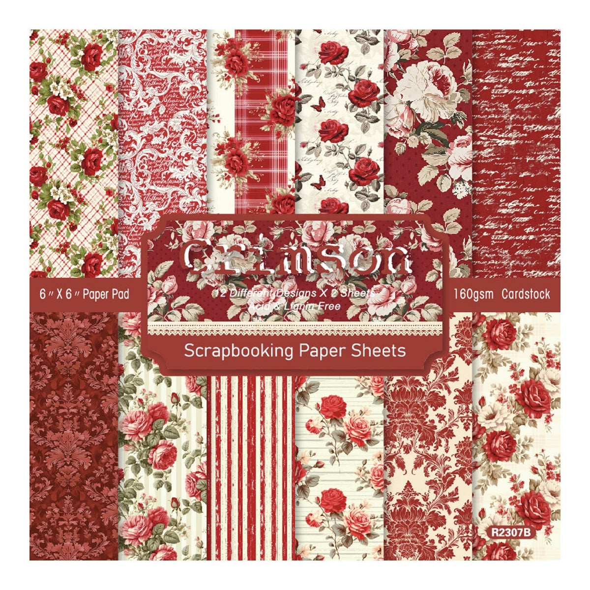 Poppy Crafts Crimson 6 x 6 Paper Pack | CraftOnline