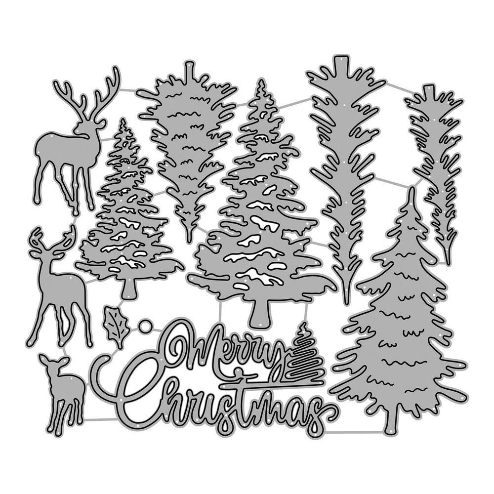Poppy Crafts Cutting Dies #1332 - Winter Forest – CraftOnline