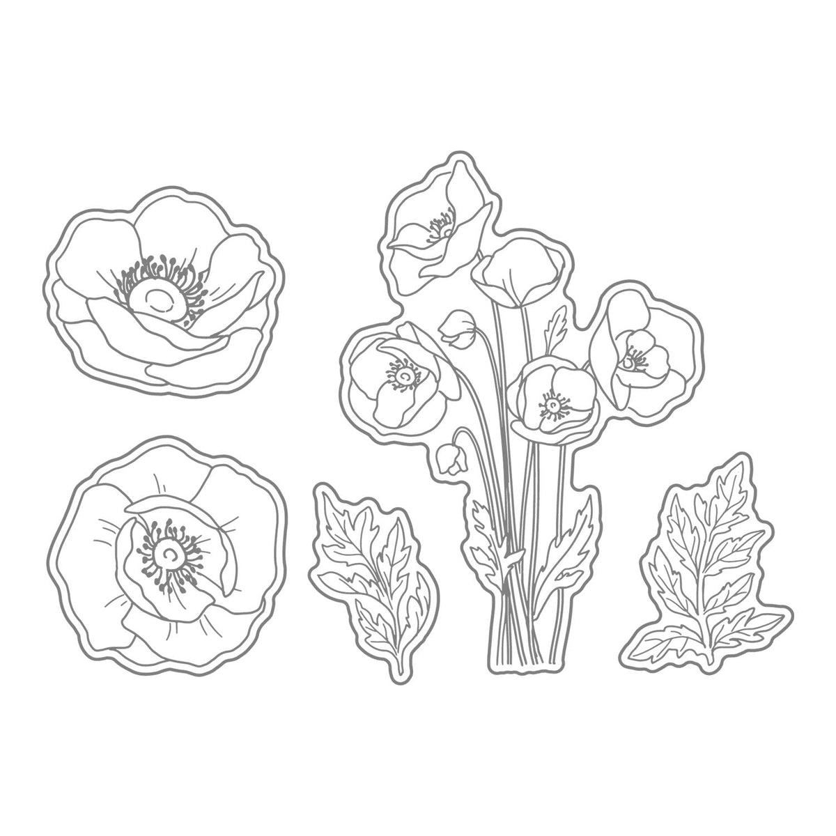 Poppy Crafts Wild Poppies Die & Stamp Set | CraftOnline