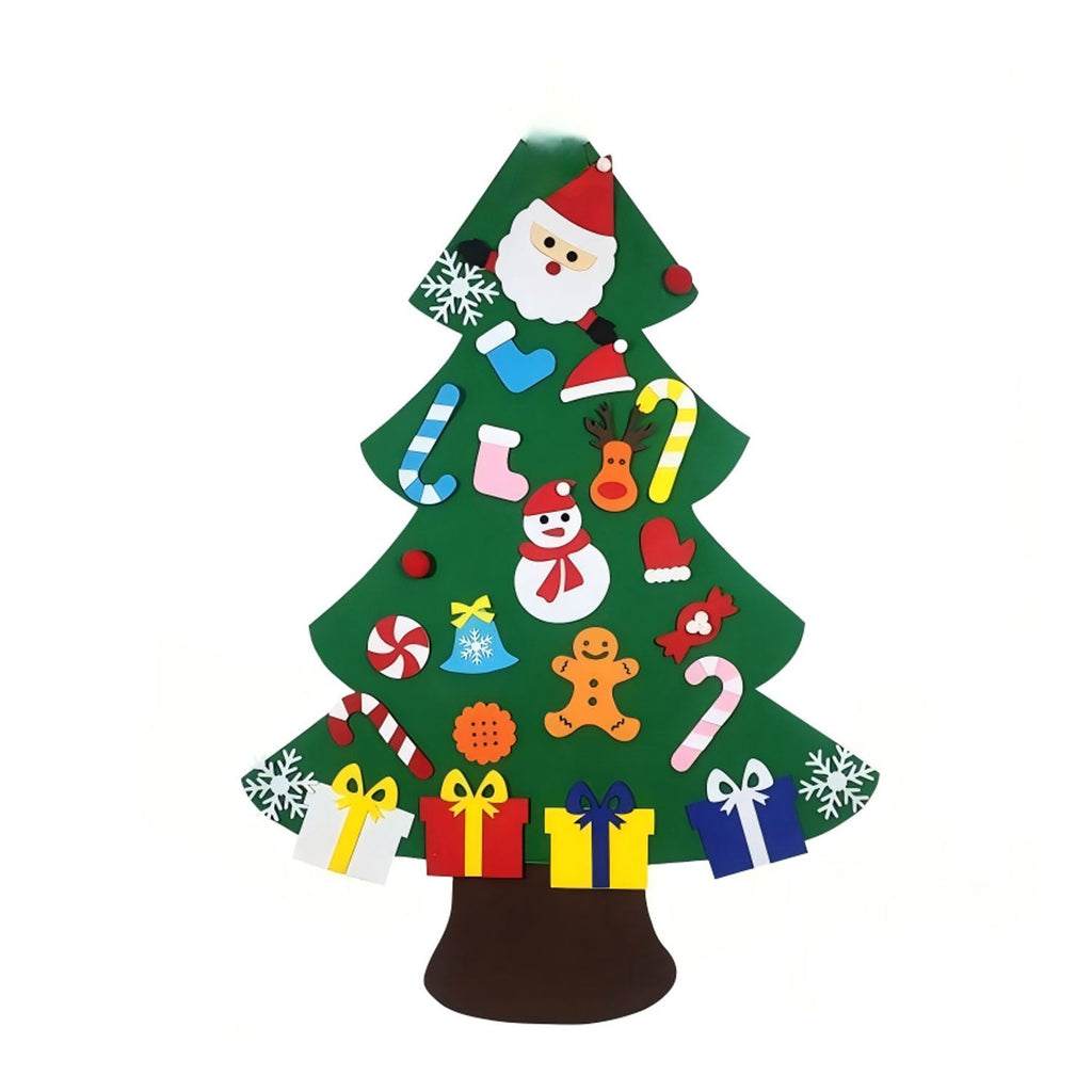Poppy Crafts DIY Felt Christmas Tree Set with Removable Ornaments ...