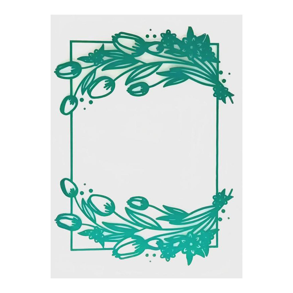 Poppy Crafts Floral Frame Embossing Folder | CraftOnline