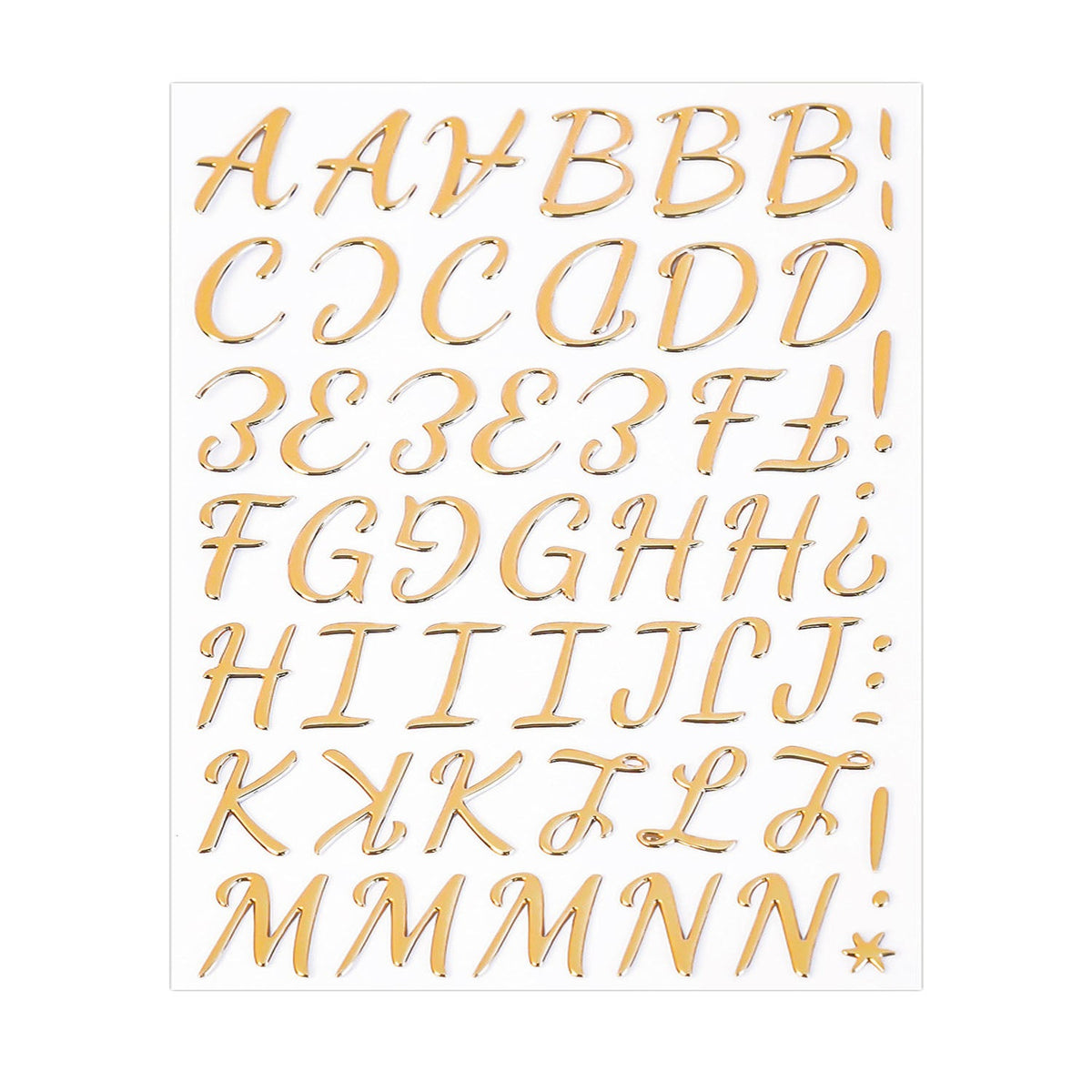 Poppy Crafts Alphabet Fancy Gold Puffy Stickers | CraftOnline