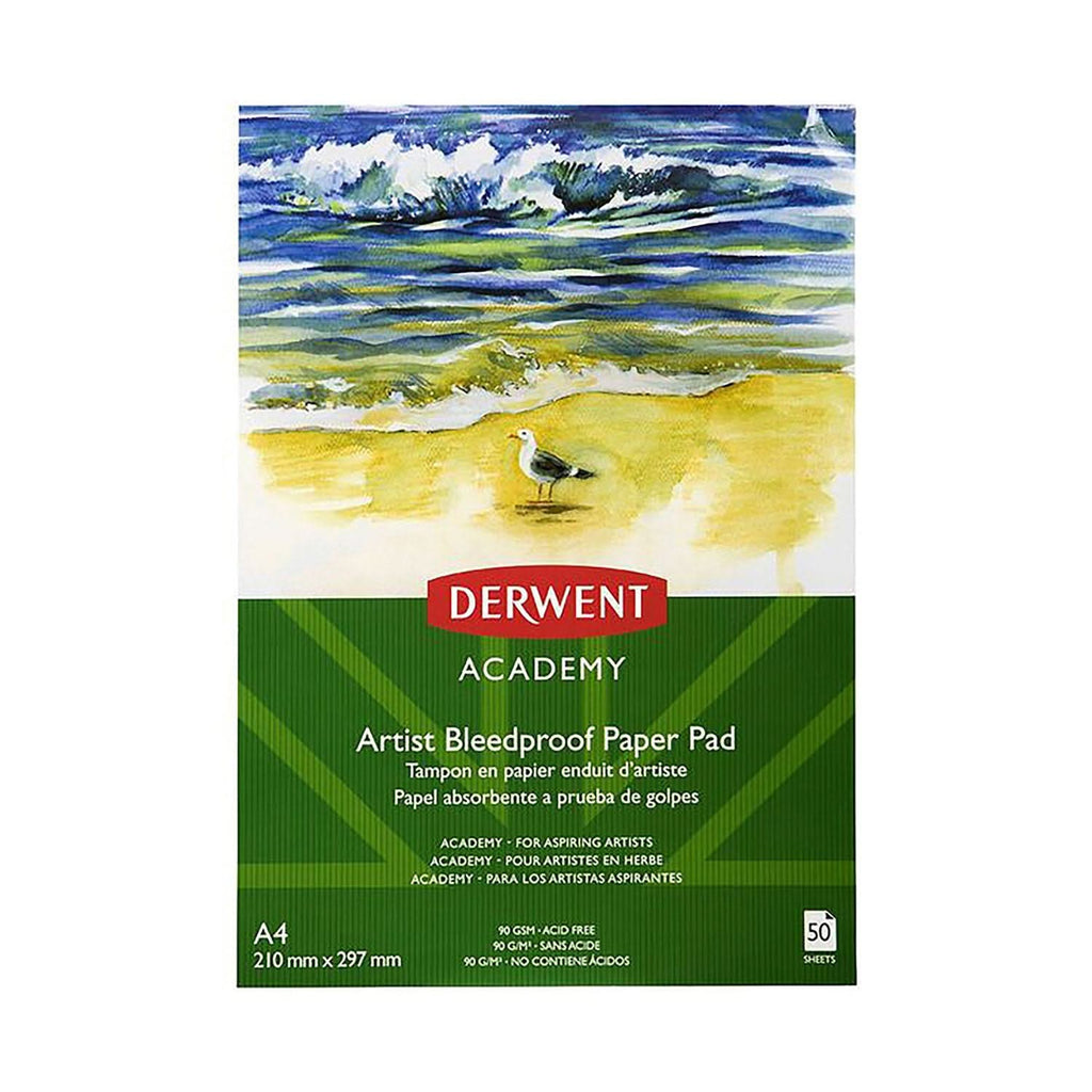 Derwent Academy Artist Bleed proof Paper Pad 90gsm 50 Sheets A4 ...