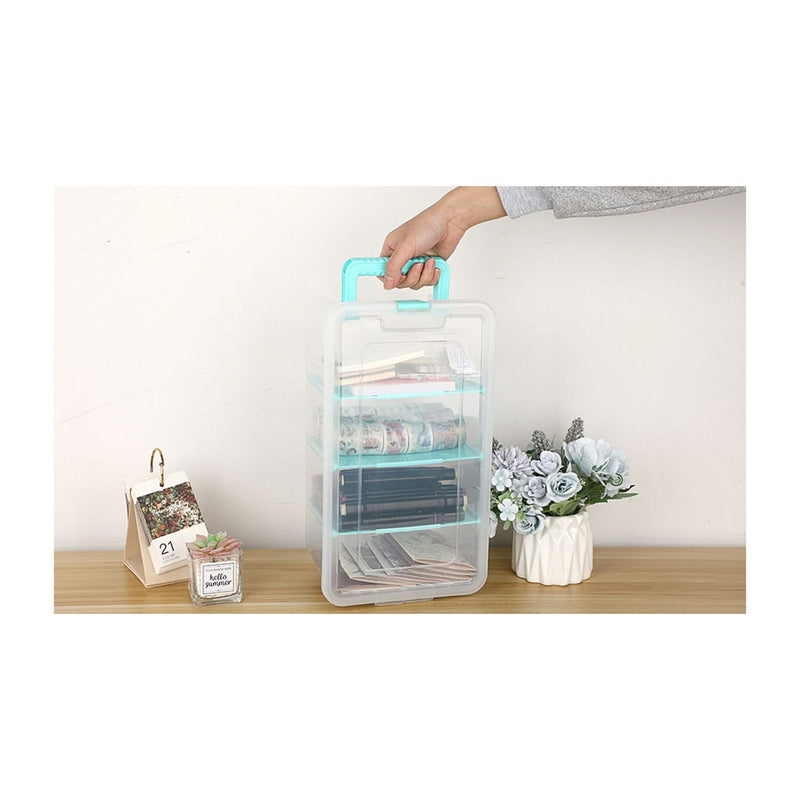 Universal Crafts 3 Tier Divided Organiser - Aqua – CraftOnline