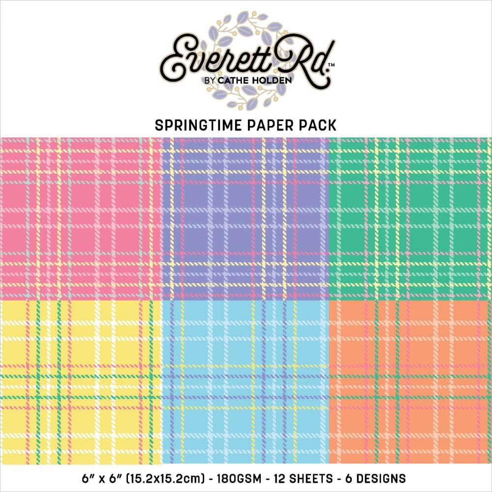 Everett Rd. Springtime Paper Pack 6"X6" Tartans* – CraftOnline