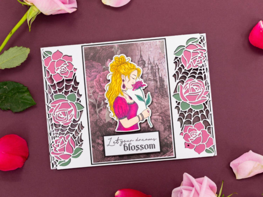 Sara Signature Thorn & Bloom Metal Die Edge‚Äôable - Midnight Rose Fil ...