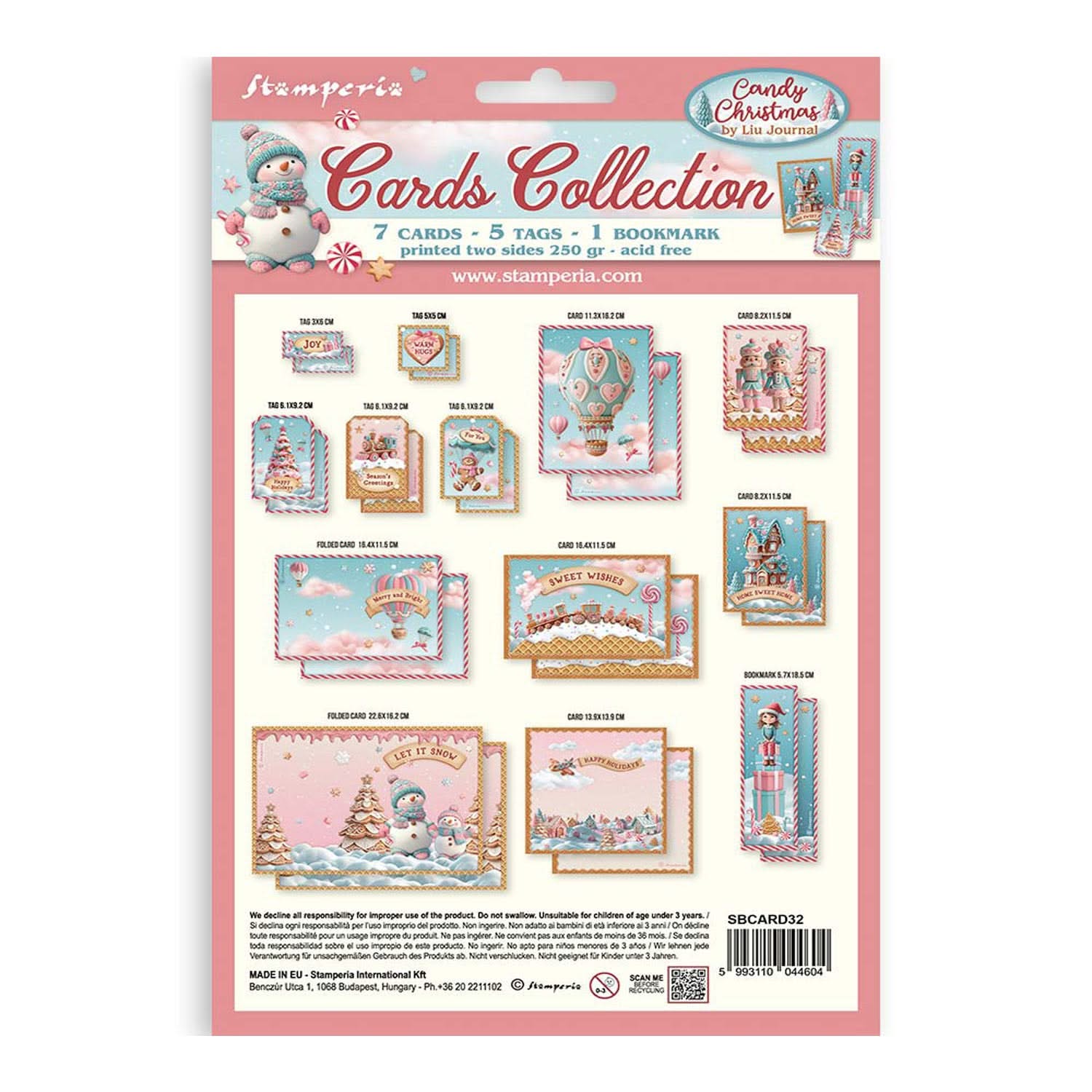Stamperia Cards Collection - Candy Christmas – CraftOnline