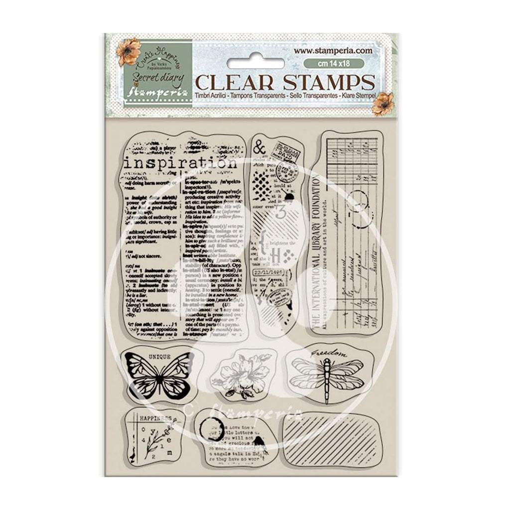 Stamperia Clear Stamps - Create Happiness Secret Diary - Inspiration ...