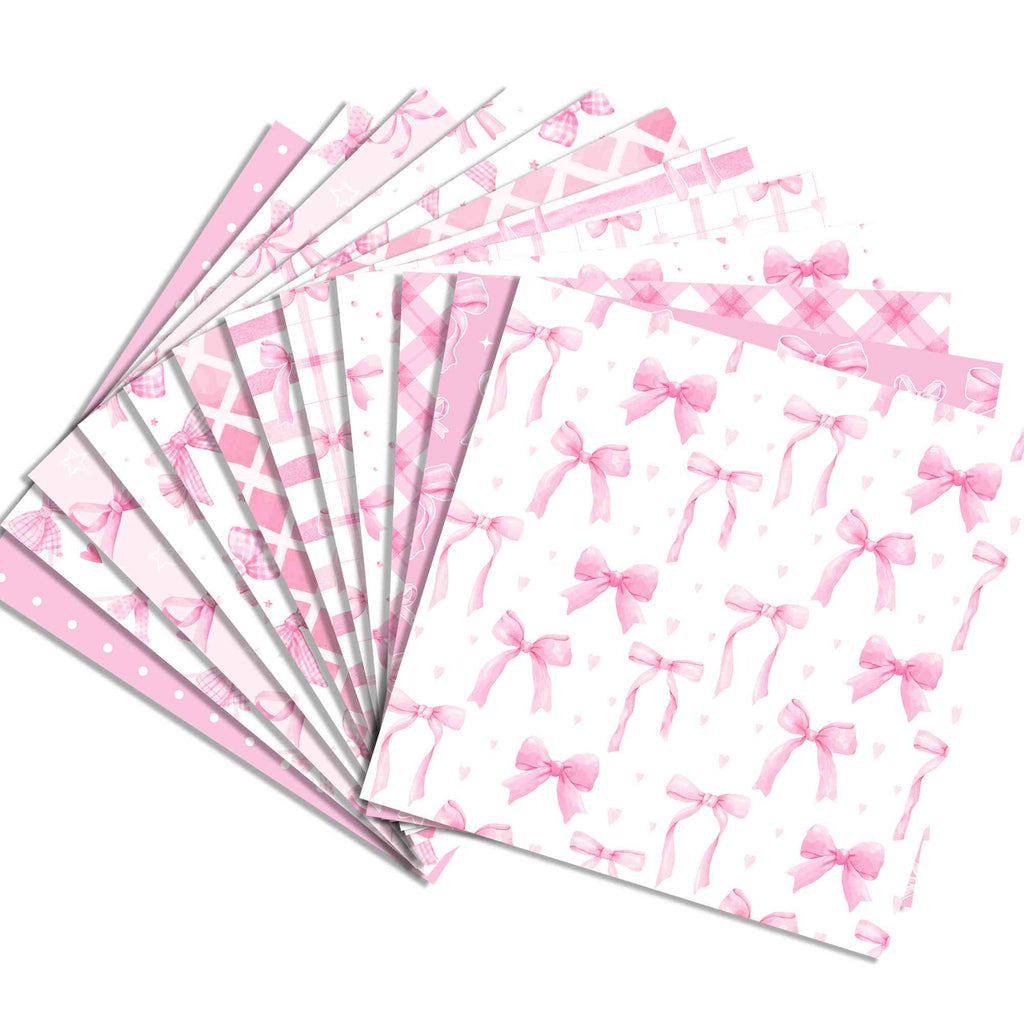Poppy Crafts 12"x 12" Paper Pack #122 - Pink Bows – CraftOnline
