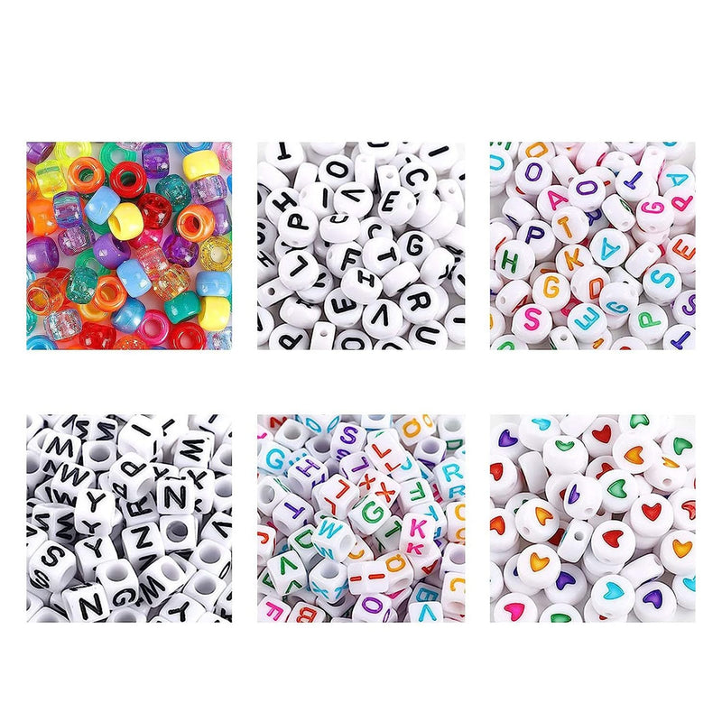 Poppy Crafts Alphabet Bead Kit #6 - Alpha + Colourful Round Beads ...