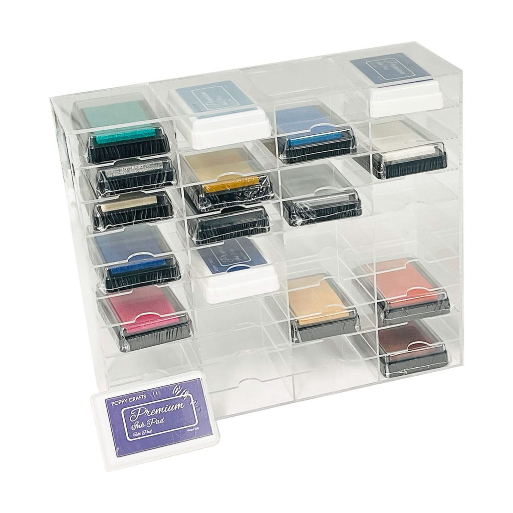 Universal Crafts Clear Acrylic Ink Pad Storage Rack - Holds 40 Ink Pad ...