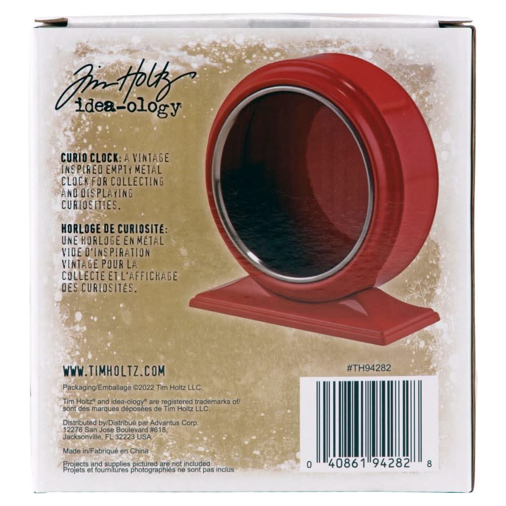 Tim Holtz Idea-Ology Curio Clock Glossy Red - Christmas* – CraftOnline