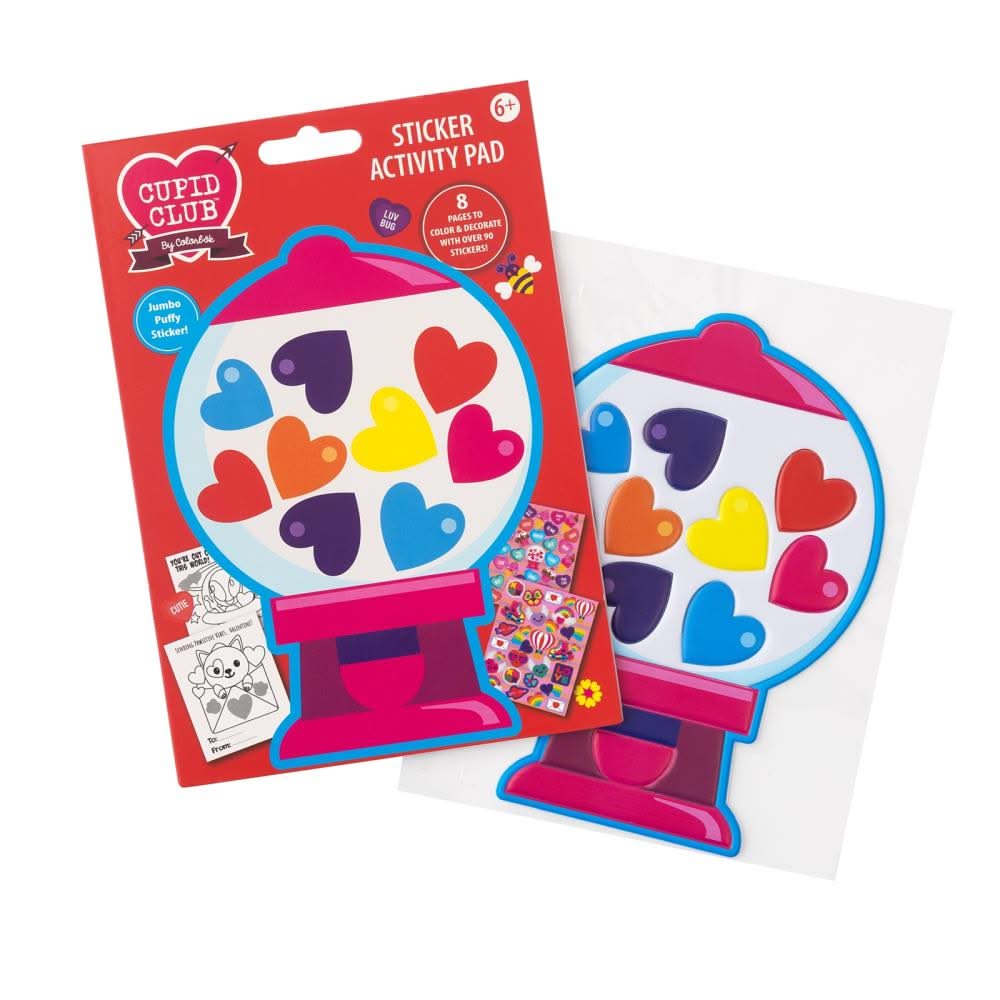 Colorbok Cupid Club - Sticker Activity Pad - Valentines Colouring Shee ...