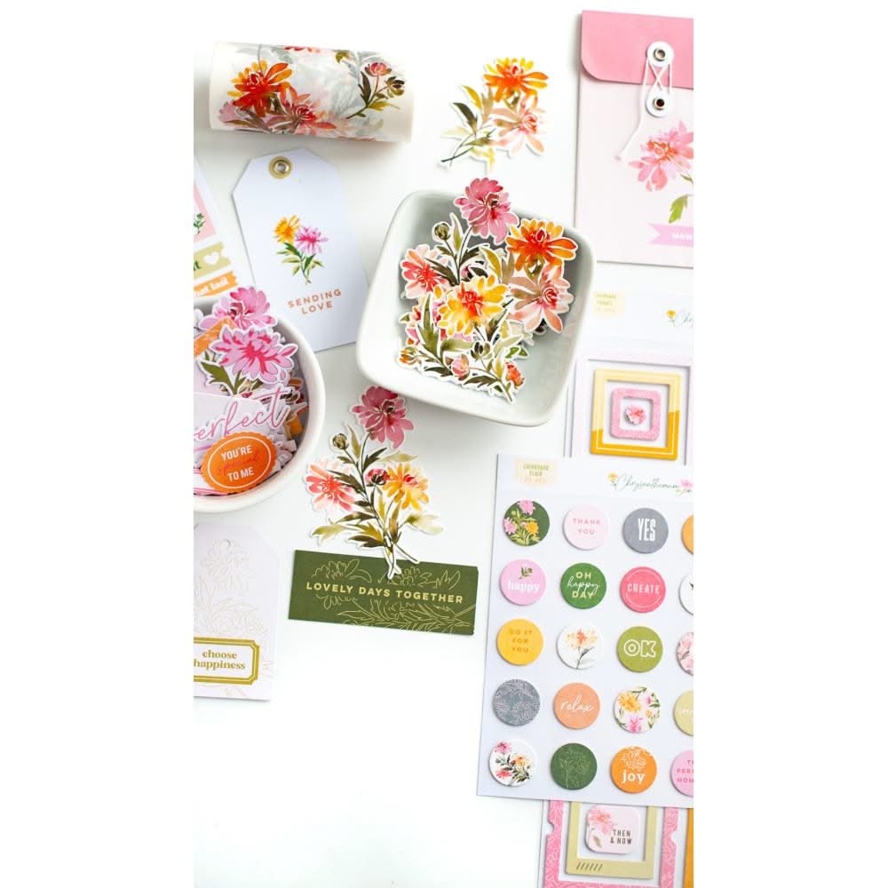 PinkFresh Chipboard Flair - Chrysanthemum* – CraftOnline