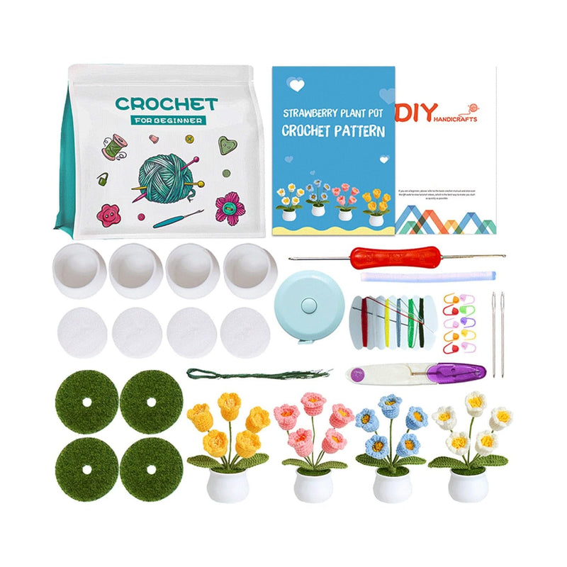 Poppy Crafts Learn to Crochet Kit #12 - Potted Flowers* – CraftOnline