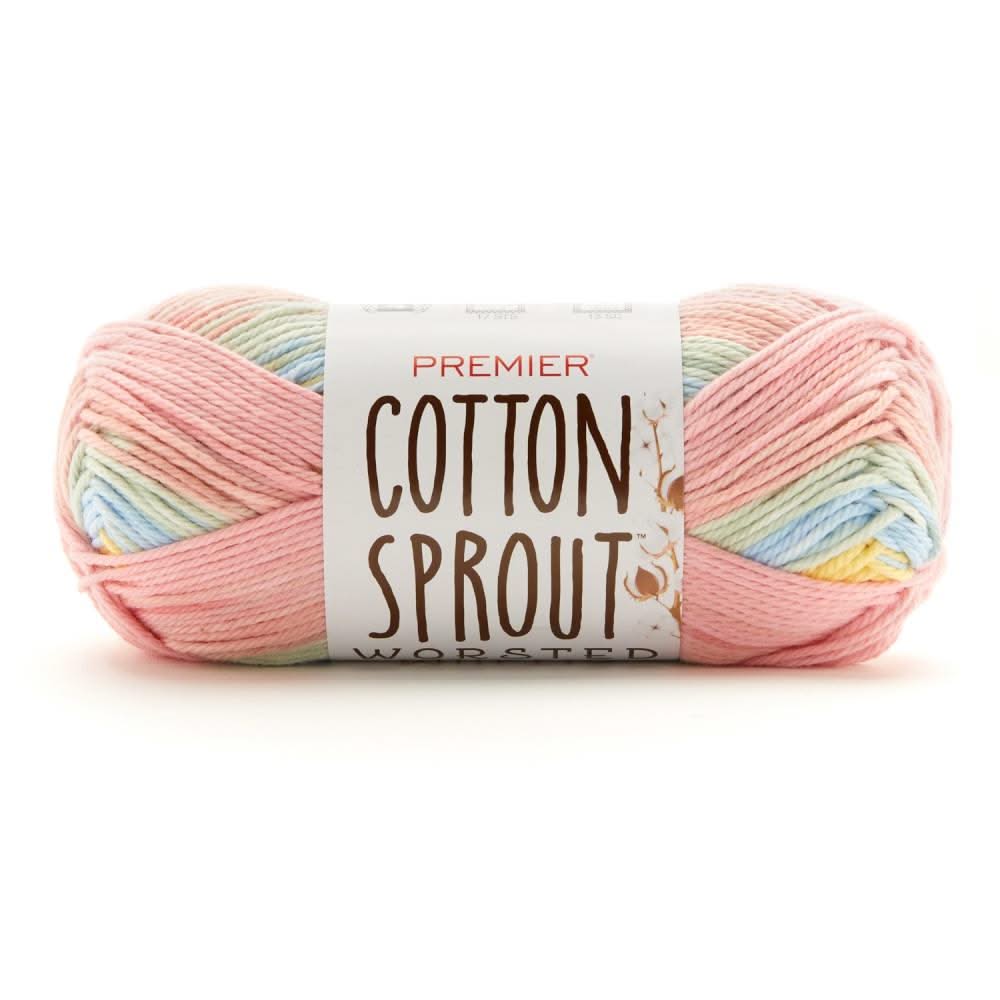 Premier Yarns Cotton Sprout Worsted Multi Yarn - Salt Water Taffy ...