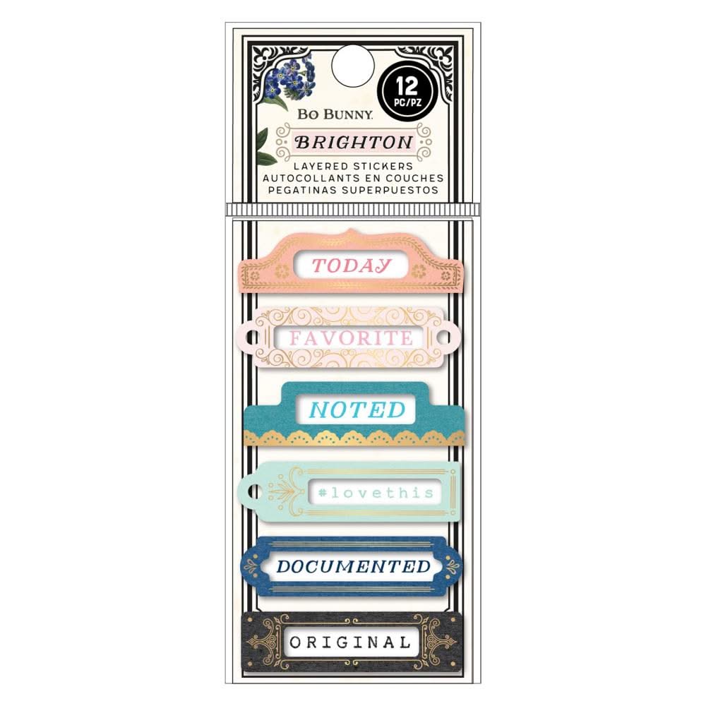 BoBunny Brighton Layered Stickers 12-pack* – CraftOnline